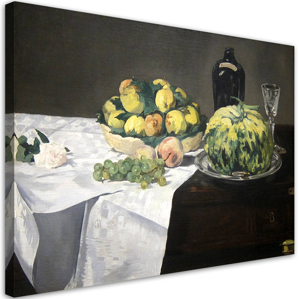 Painting on canvas, Edouard Manet, Still life with fruits...